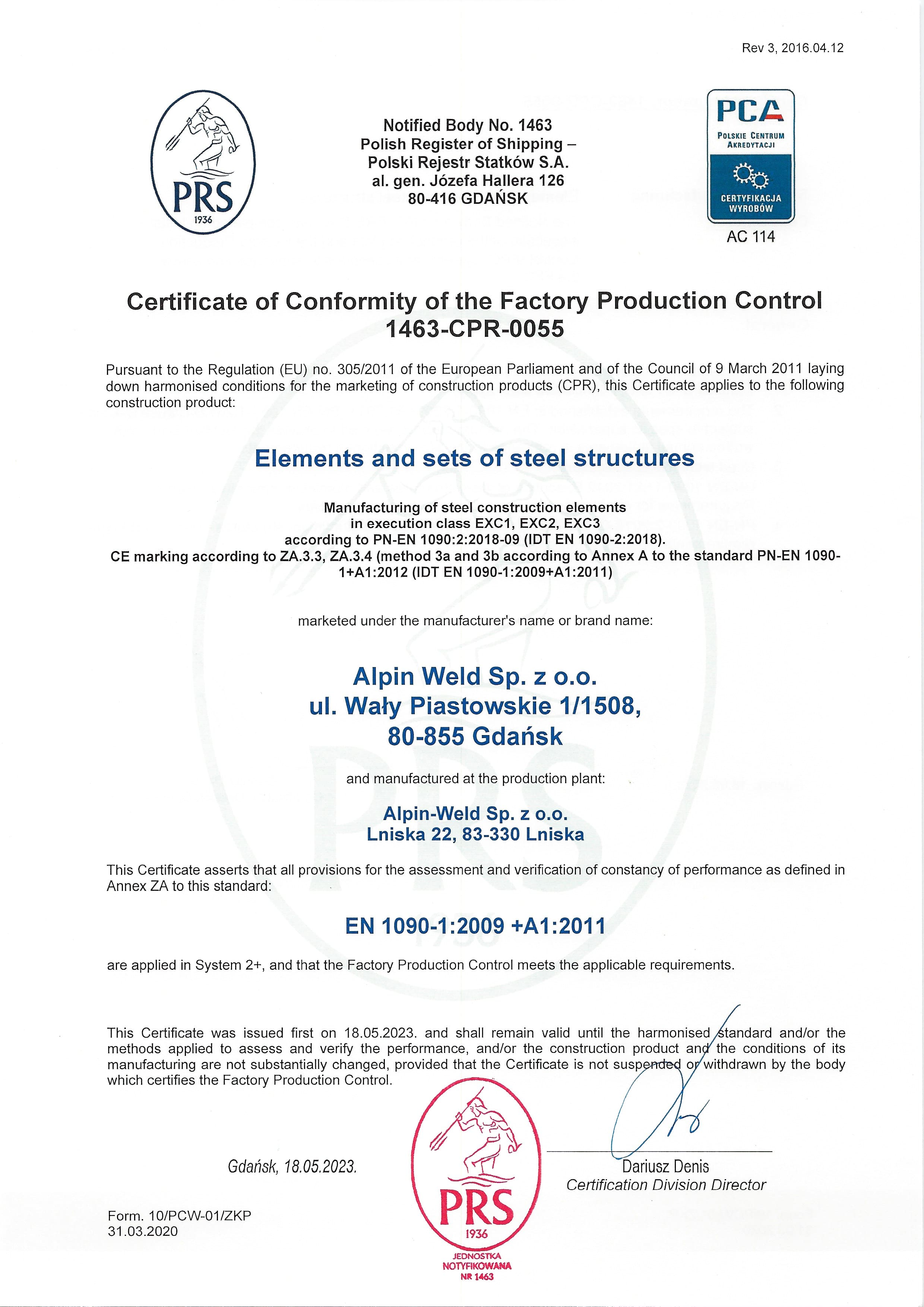 Alpin Weld - QMS & Cert.