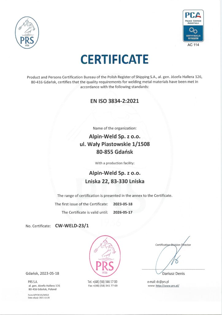 Alpin-Weld - QMS & Cert.